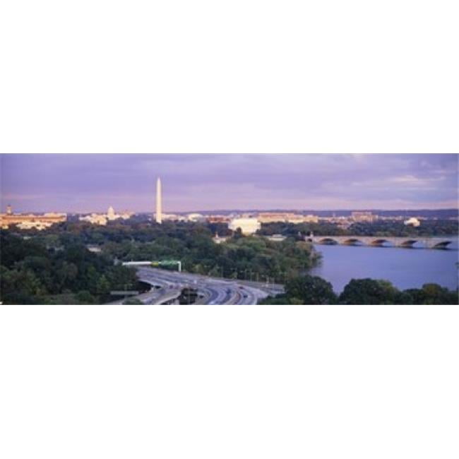 Panoramic Images High angle view of monuments Potomac River Lincoln ...
