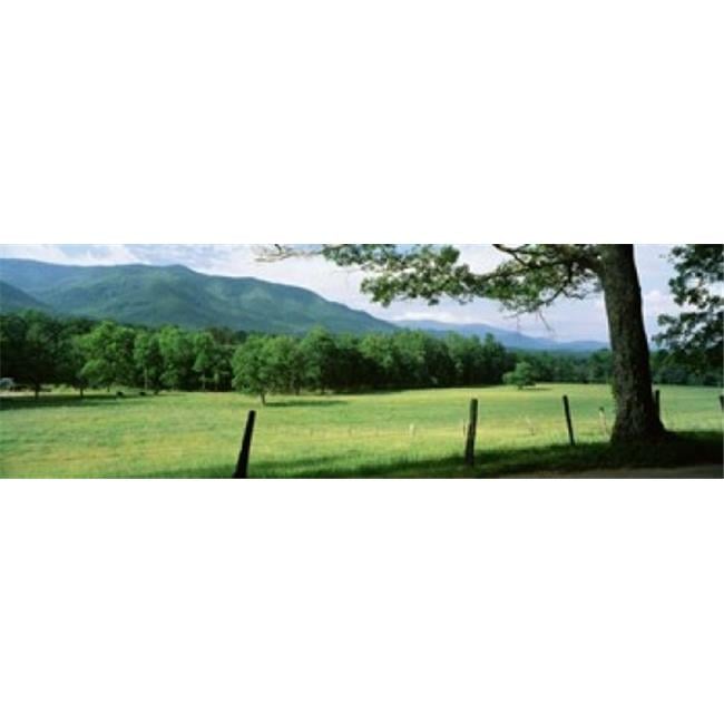 Panoramic Images Meadow Surrounded By Barbed Wire Fence Cades Cove ...