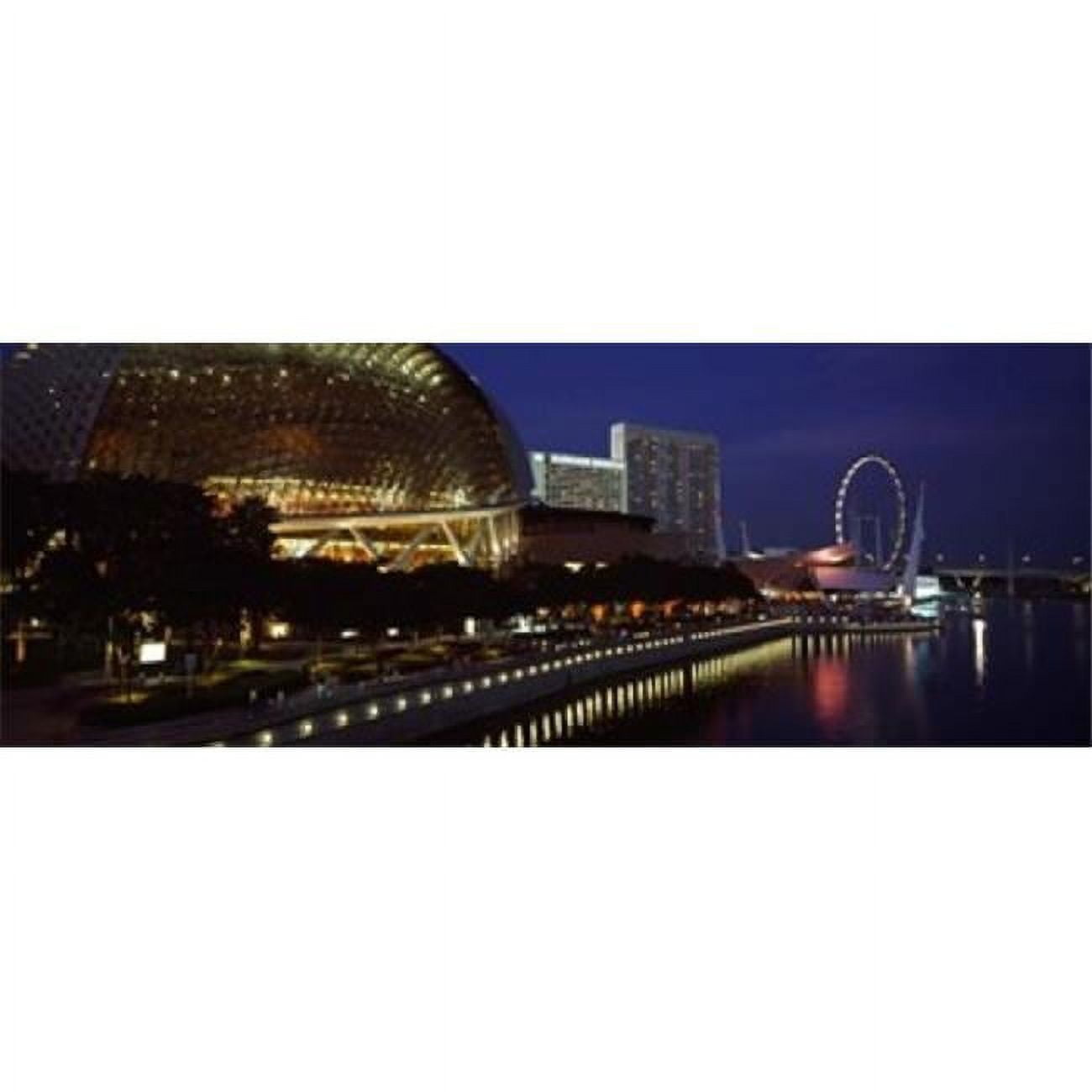 Panoramic Images PPI117333L Concert hall at the waterfront Esplanade Theater The Singapore Flyer ...