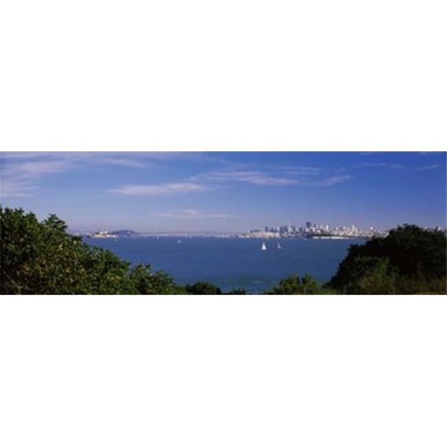 Panoramic Images PPI119009L Sea with the Bay Bridge and Alcatraz Island ...