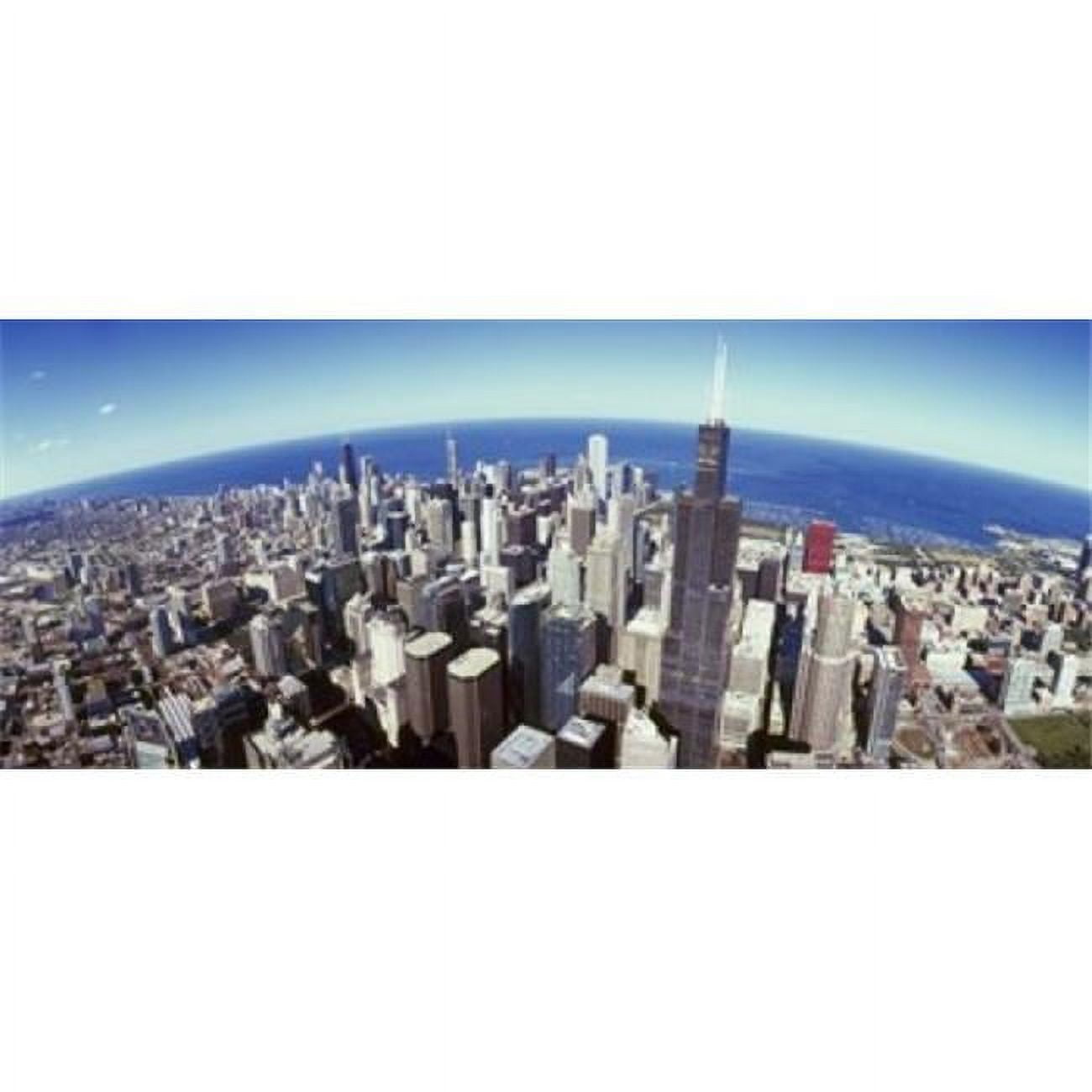 Panoramic Images PPI128728L Aerial view of a cityscape with lake in the ...