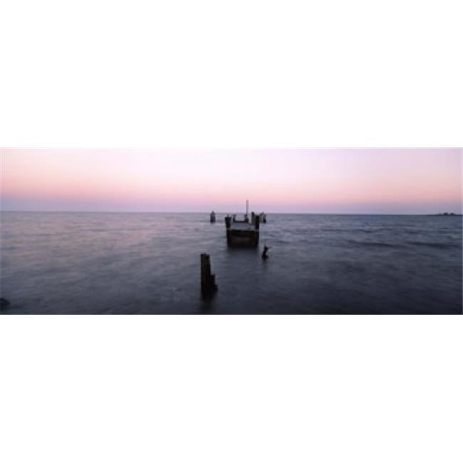 Panoramic Images PPI133559L Pier in the Atlantic Ocean Dilapidated Pier ...