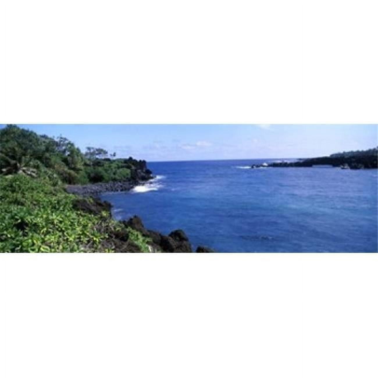 Panoramic Images PPI134441L High angle view of a coast Hana Coast Black ...