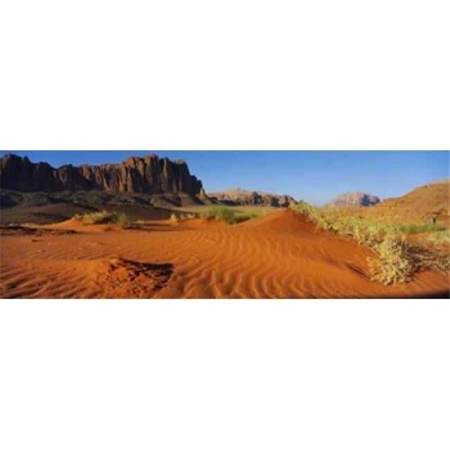 Panoramic Images PPI138087L Jebel Qatar from the valley floor Wadi Rum ...