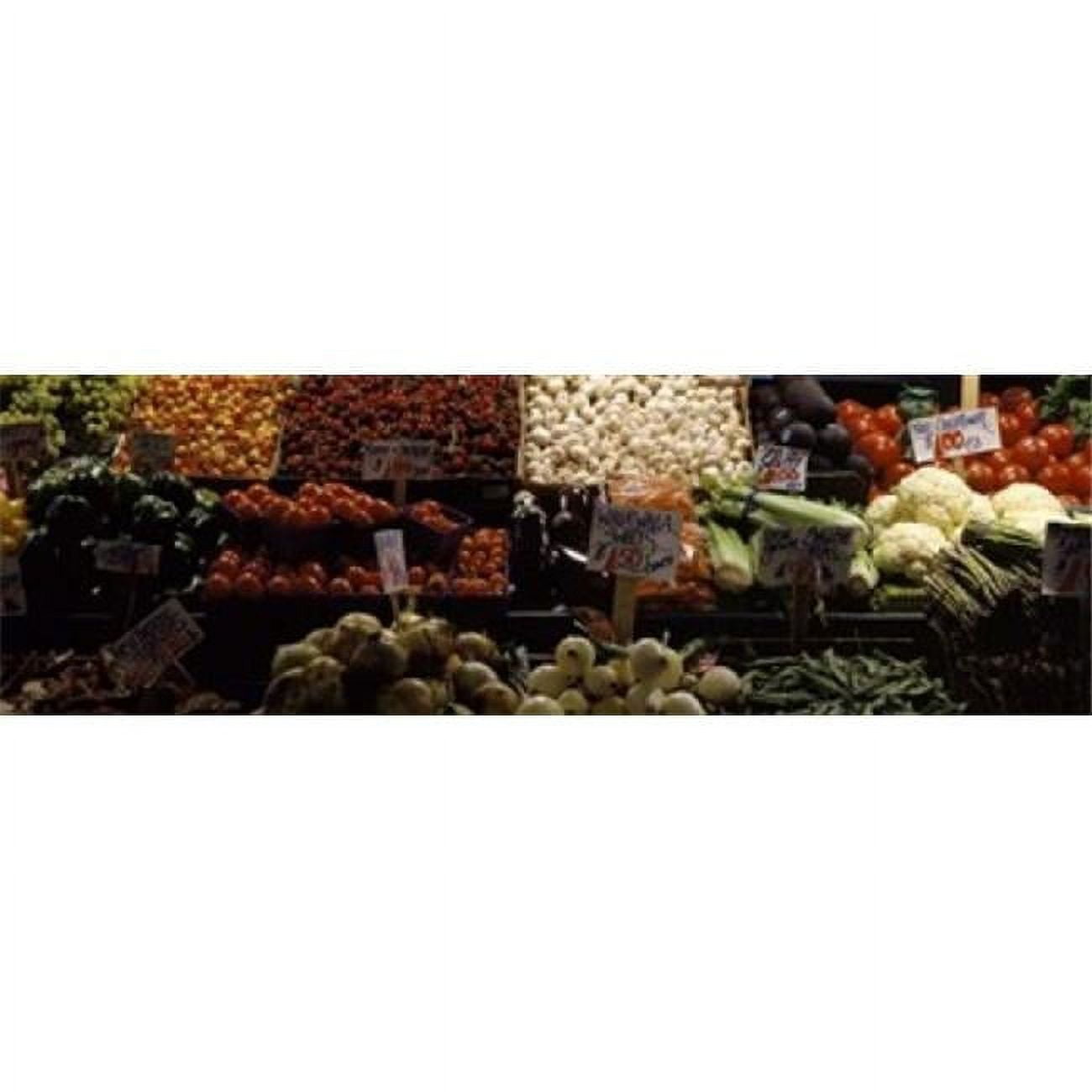 Panoramic Images PPI26824L Fruits and vegetables at a market stall Pike ...