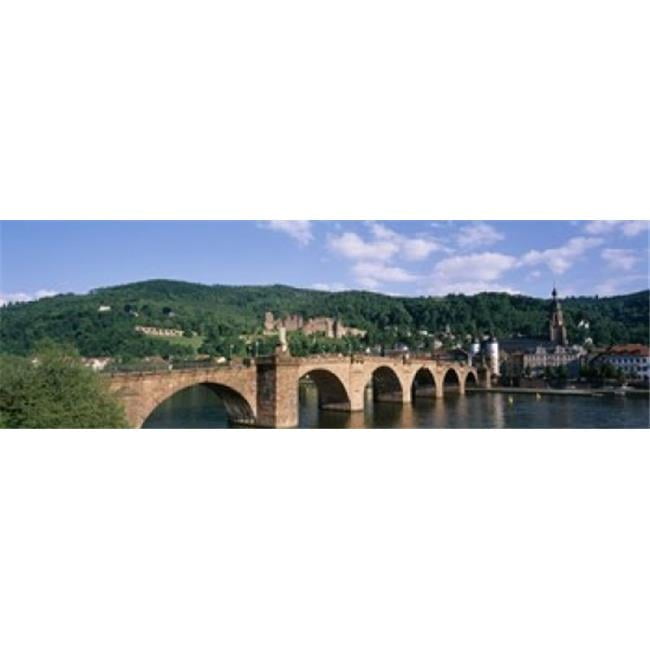 Panoramic Images PPI42391L Arch bridge across a river Neckar River ...