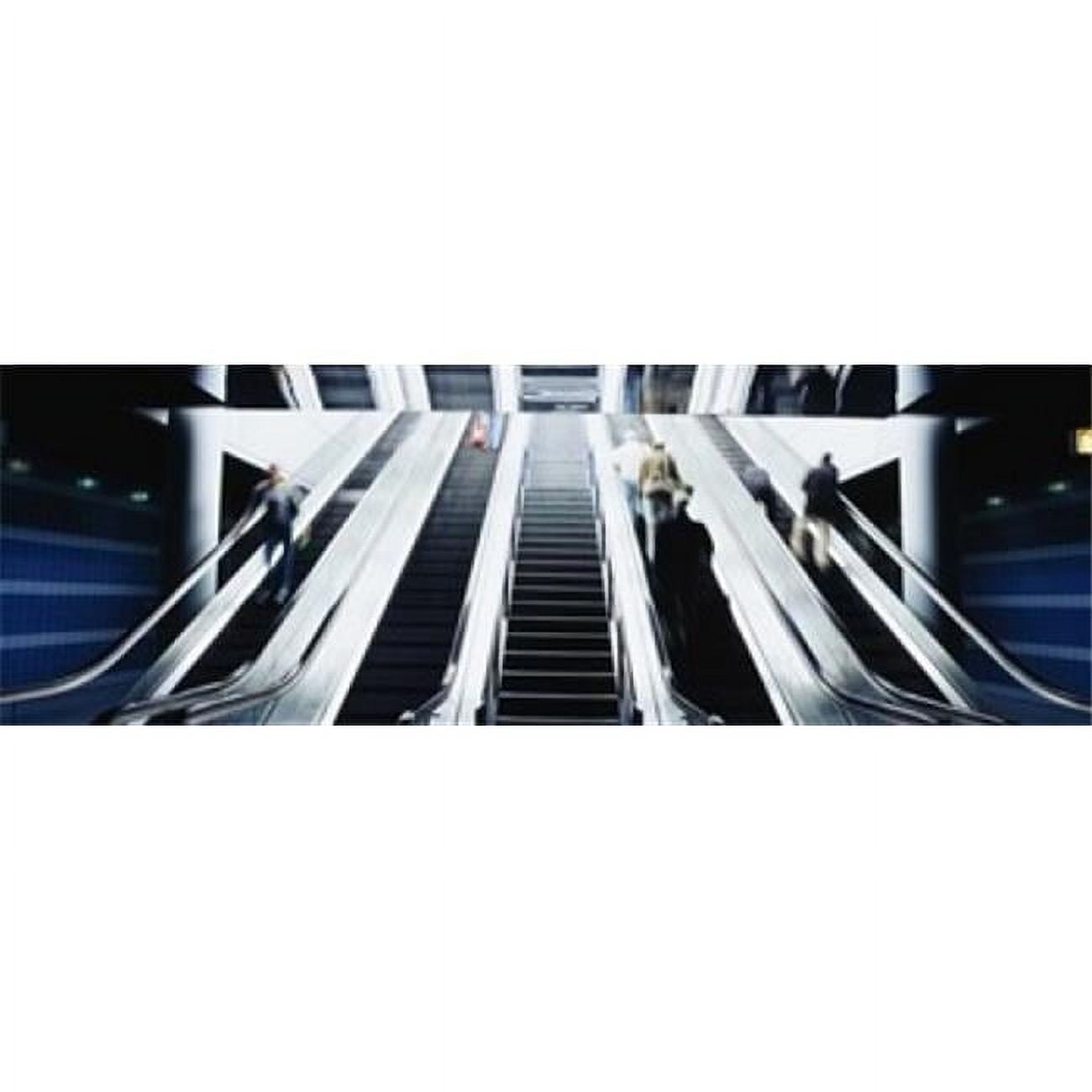 Panoramic Images PPI74624L Group of people on escalators at an airport OHare Airport Chicago ...