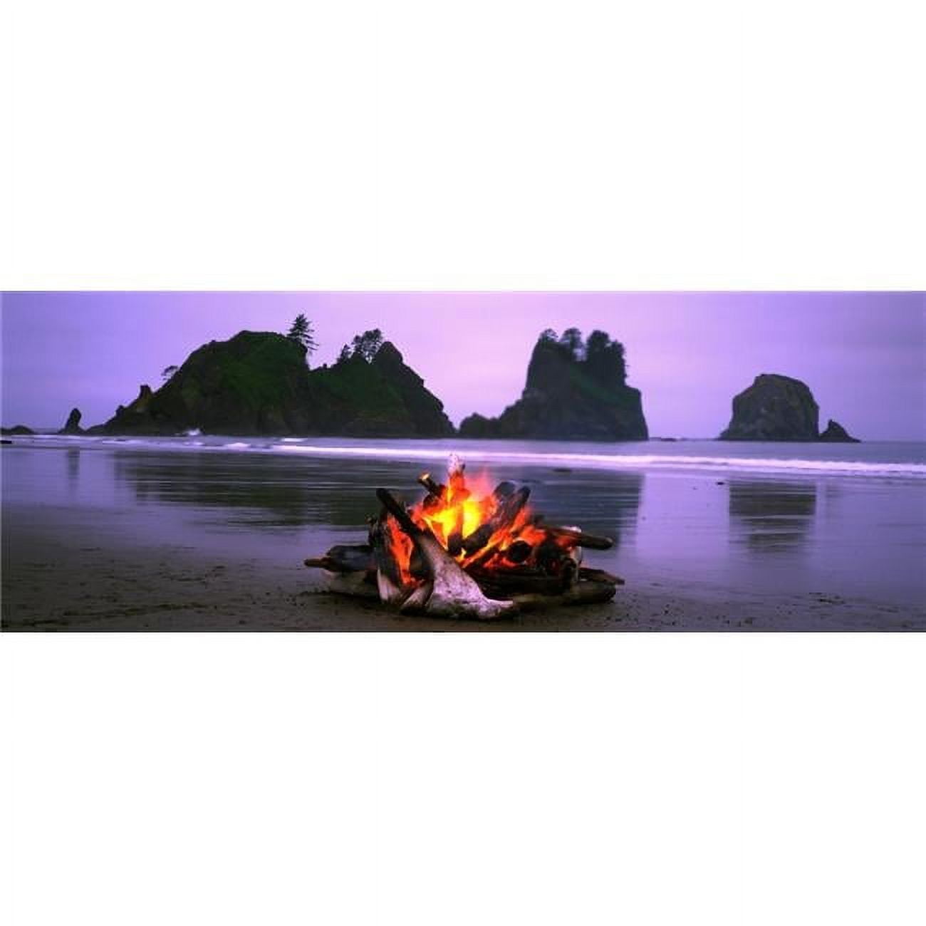 Panoramic Images PPI80367L Bonfire On The Beach Point of The Arches Shi ...