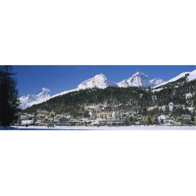 Panoramic Images PPI85057L Town On The Mountainside Saint Moritz ...