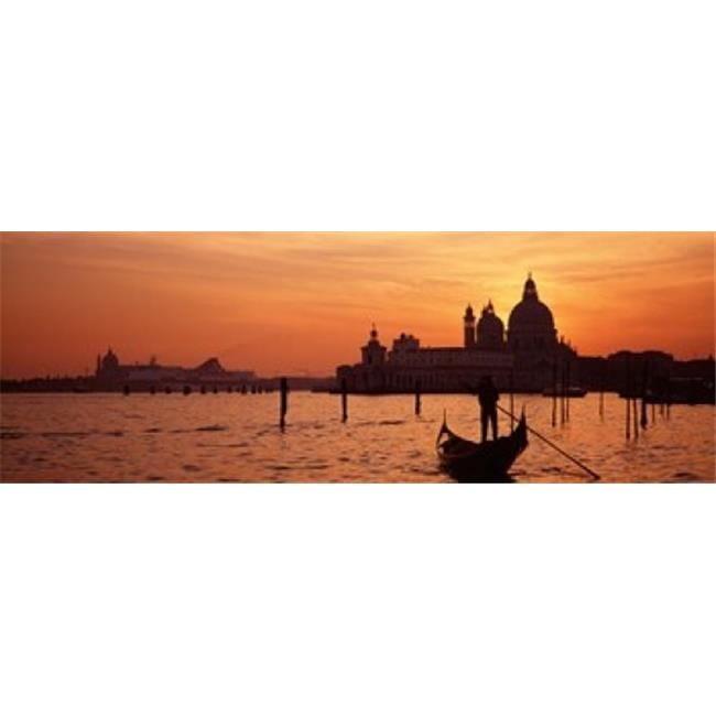 Panoramic Images PPI87622L Silhouette of a person on a gondola with a ...