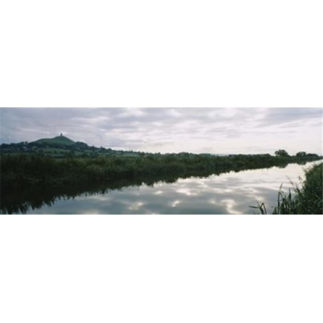 Panoramic Images PPI94388L Reflection of clouds in the river River Brue ...