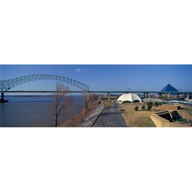 Panoramic Images Panoramic View of Mississippi River with Bridge & The ...