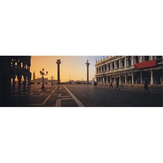 Panoramic Images People Walking Across A Street The Piazetta With ...