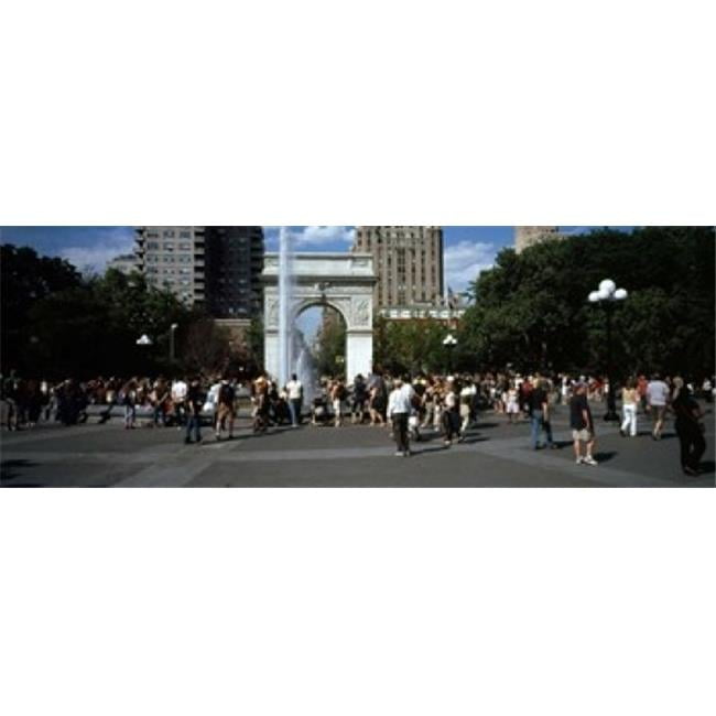 Panoramic Images Tourists at a park Washington Square Arch Washington ...