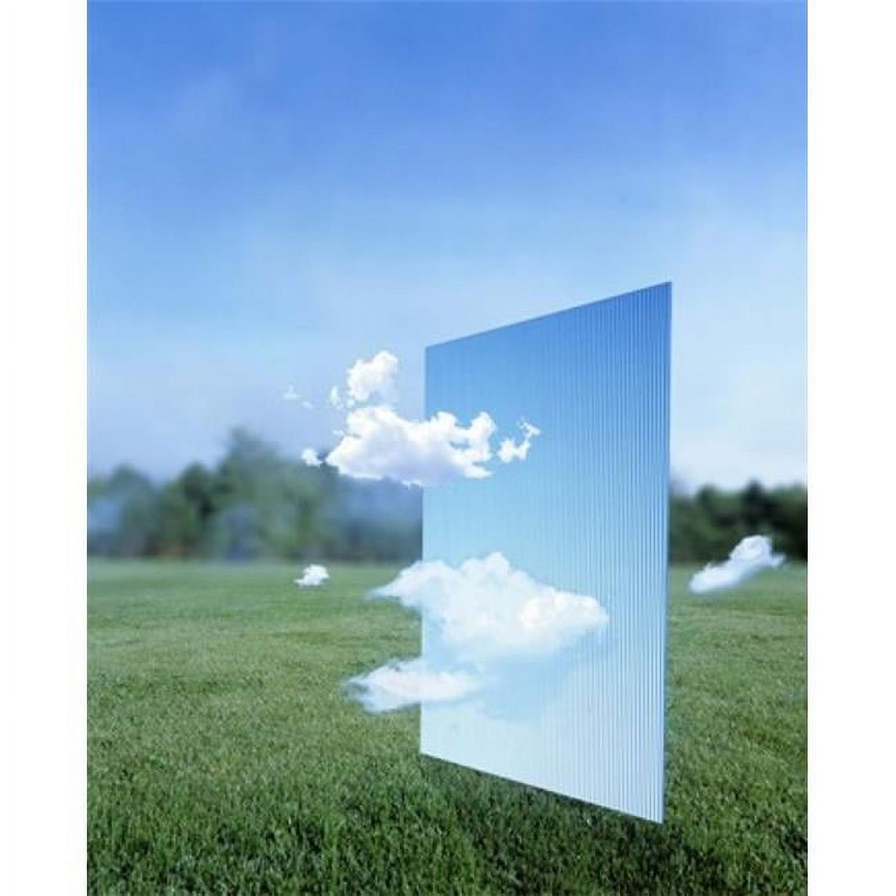 Panoramic Images White clouds passing through a pale blue horizontal of ...