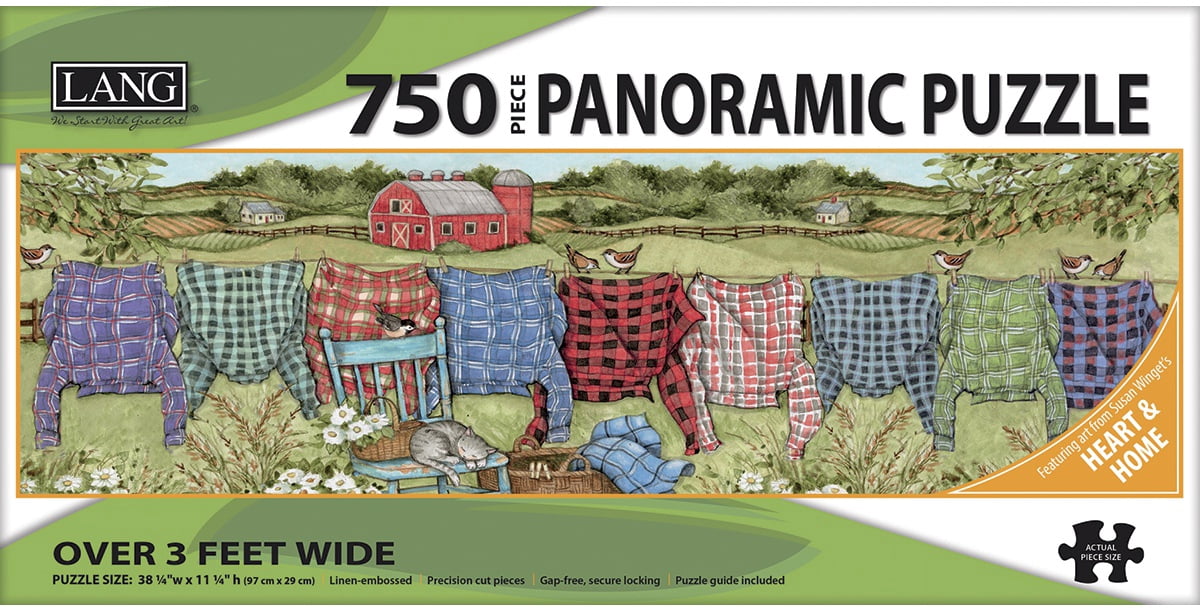 Panoramic Puzzle 750 Pieces 38"X11"-Favorite Flannel - Walmart.com