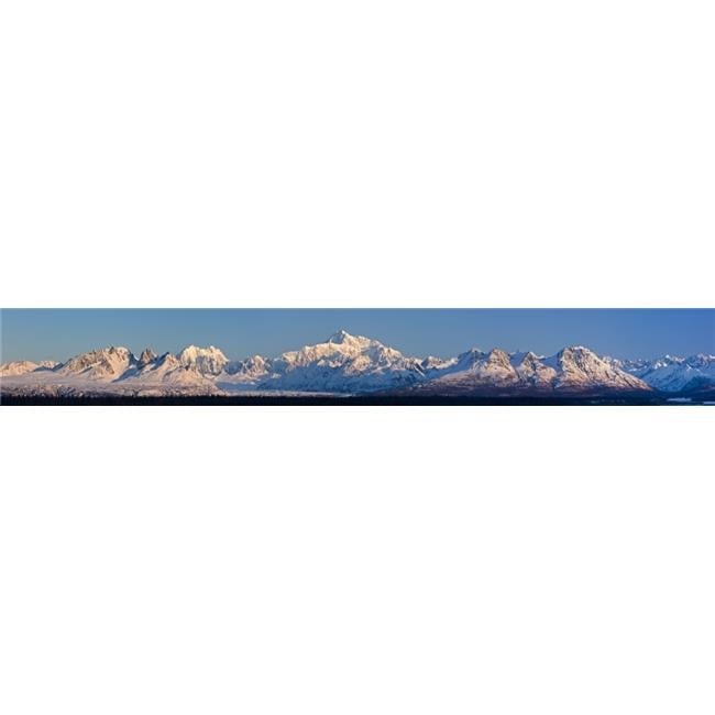 Panoramic View of Sunrise Over Denali & The Alaska Range Denali State ...