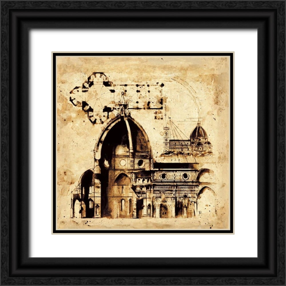 Panossian, Paul 12x12 Black Ornate Wood Framed with Double Matting ...