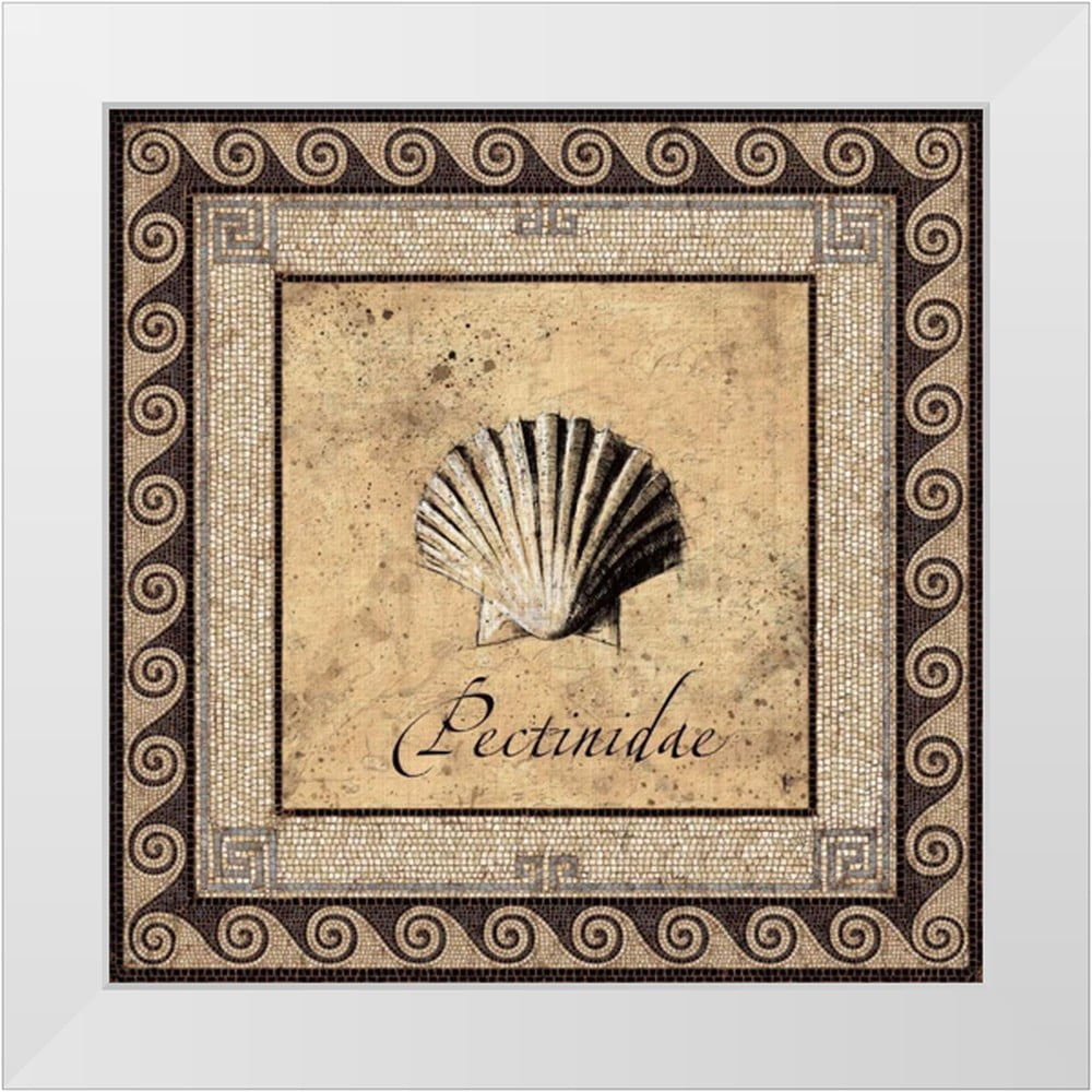 Panossian, Paul 12x12 White Modern Wood Framed Museum Art Print Titled - Shell Works II ...