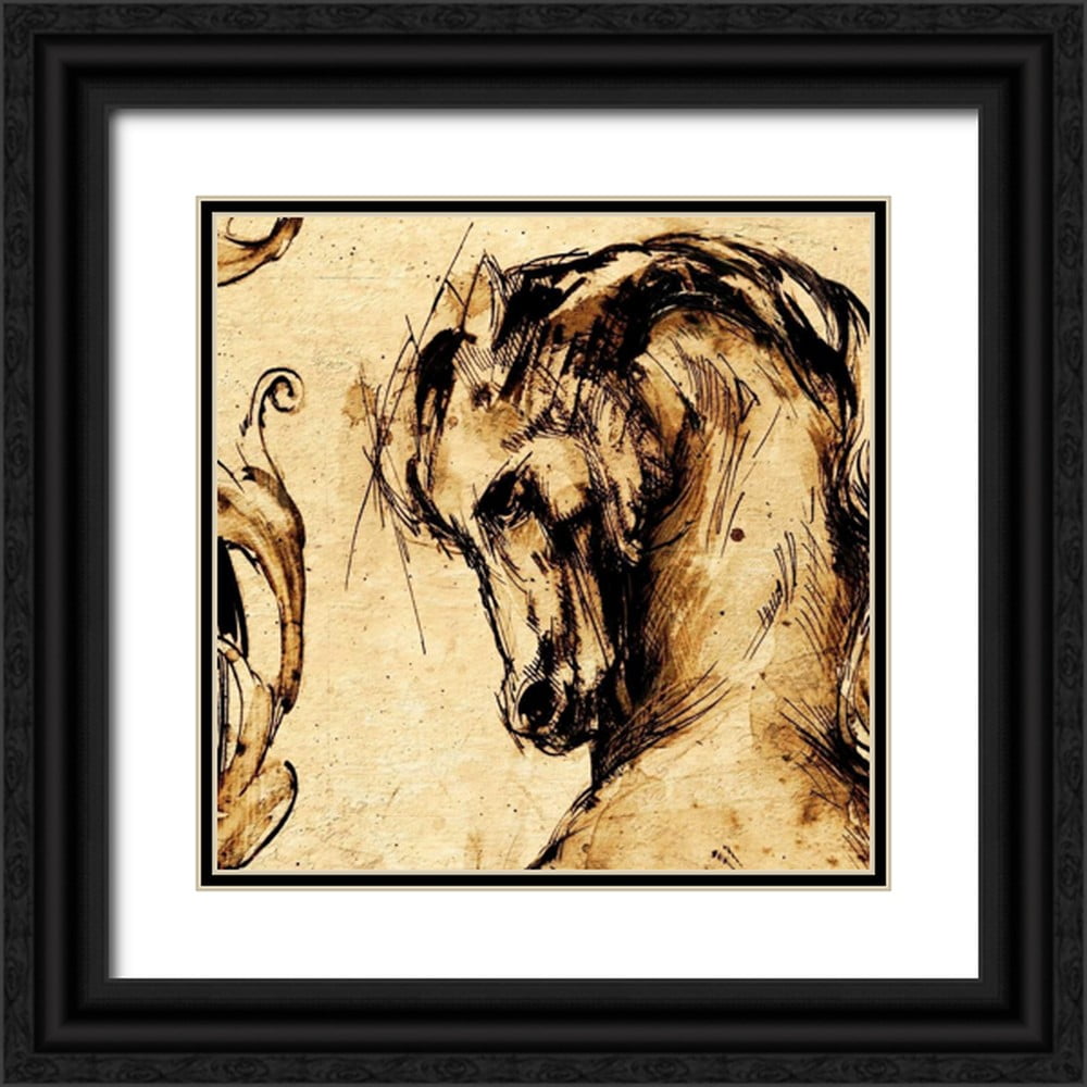 Panossian, Paul 26x26 Black Ornate Wood Framed with Double Matting ...