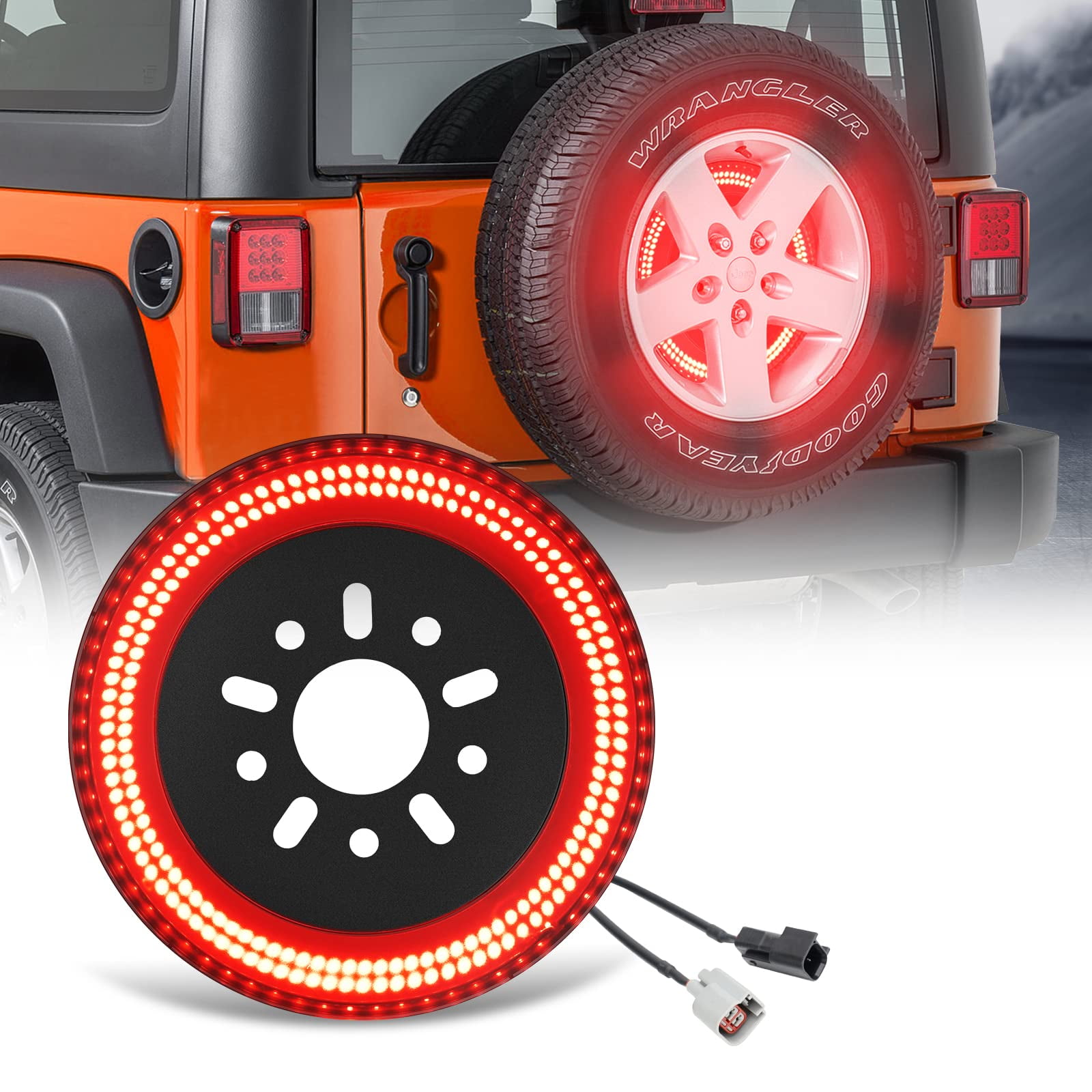 Panoyu Dual Side Led CM31 Spare Tire Brake Light for Wrangler JK JKU ...