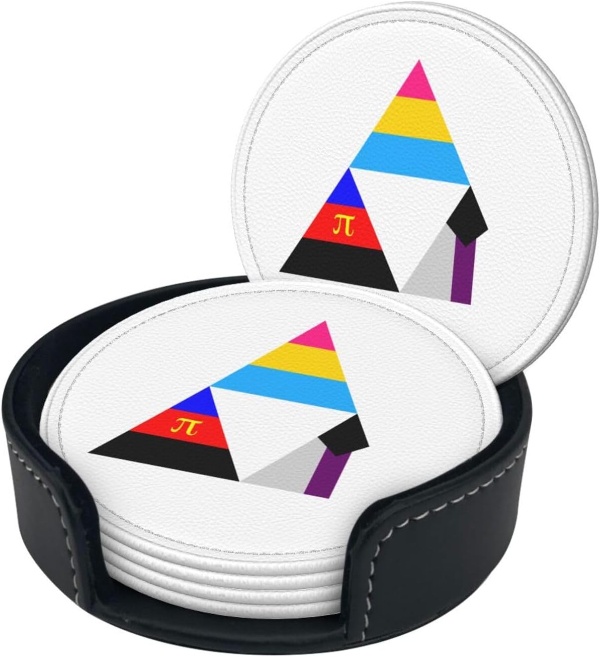 Panromantic Polyamorous Demisexual Triangle Pride Flag Premium Leather ...