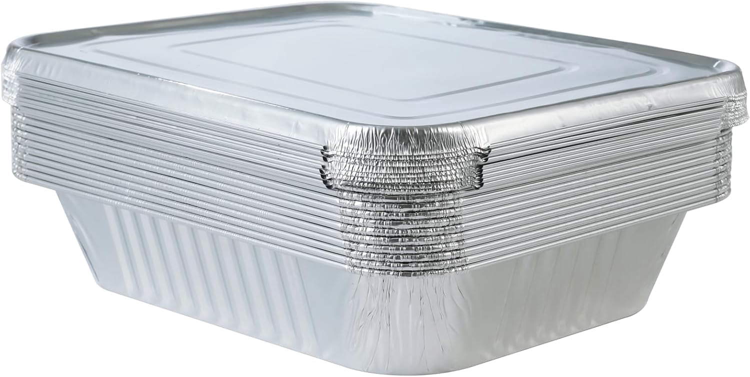 Pans With 9x13 [10 Sets] Foil Pans Trays With - Half Size Tin Foil ...