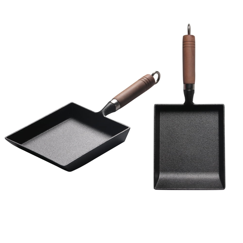 Cast Iron Tamagoyaki Cooking Pot for Kitchen Use Black Rectangular ...
