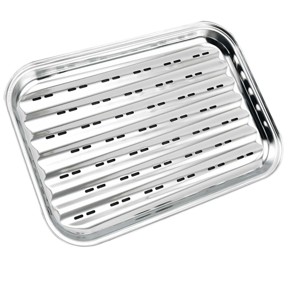 Pans Home Storage Tray Stainless Steel Grill Pan Roasting Dish ...