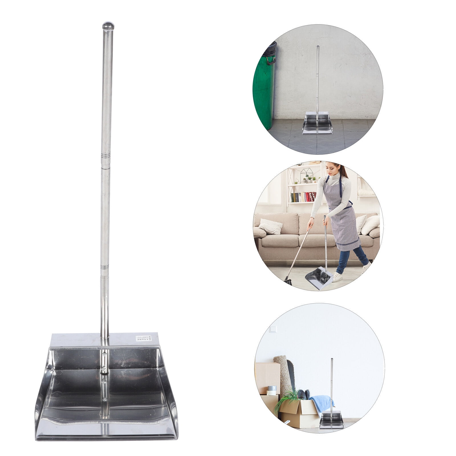 Pans Stainless Steel Upright Pan Heavy Duty Stand Up Dustpans for Home ...