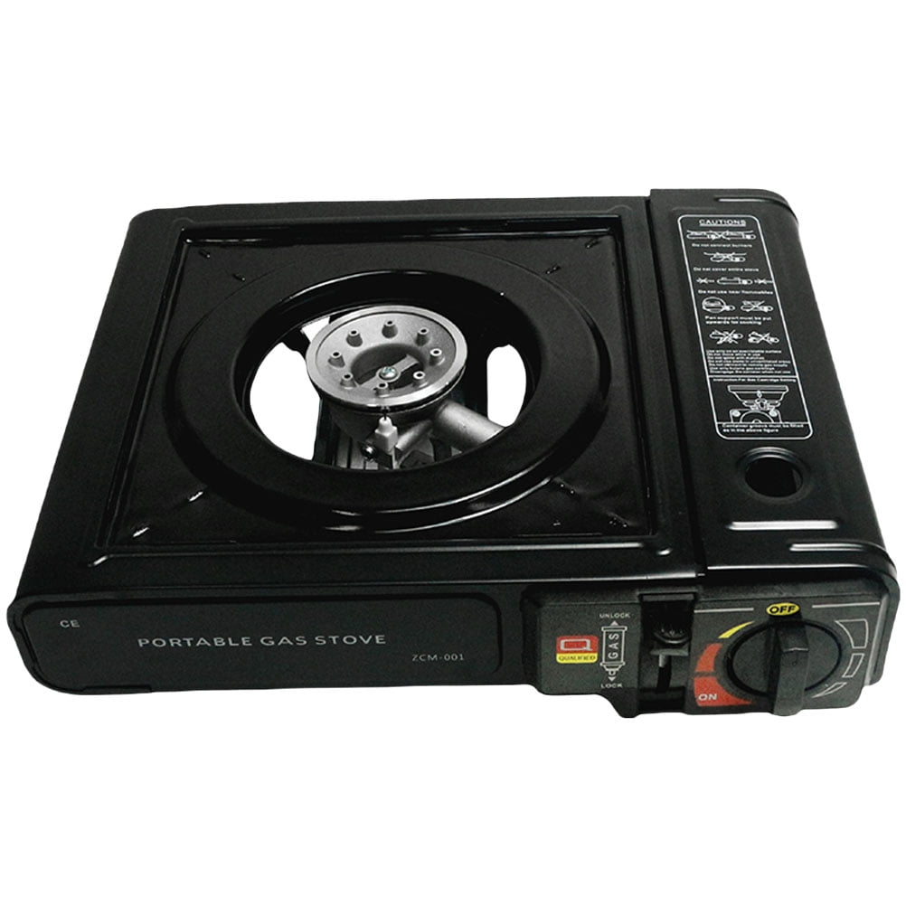 Pans Stove Gas Stove Folding Burner Camping Wok Stove 34x25.5cm Black ...