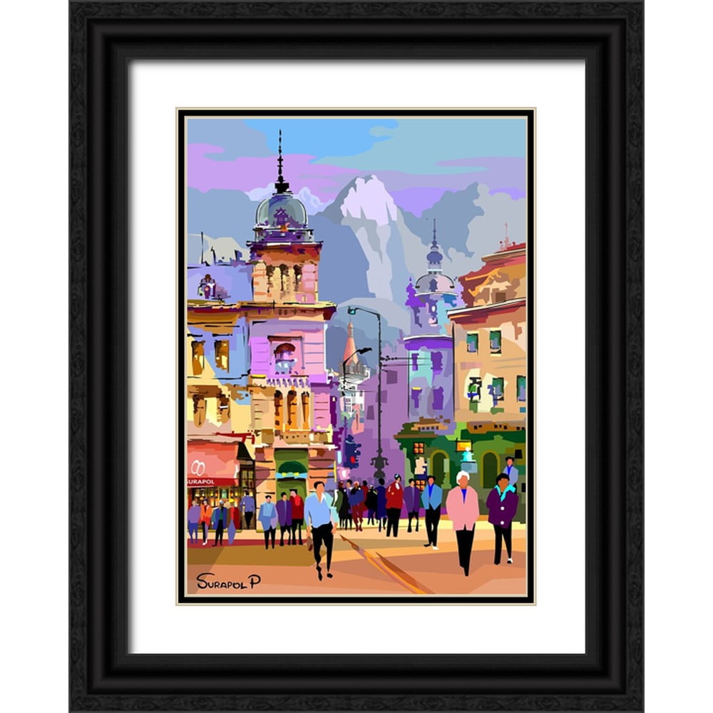 Pansanit, Surapol 11x14 Black Ornate Wood Framed with Double Matting Museum Art Print Titled ...