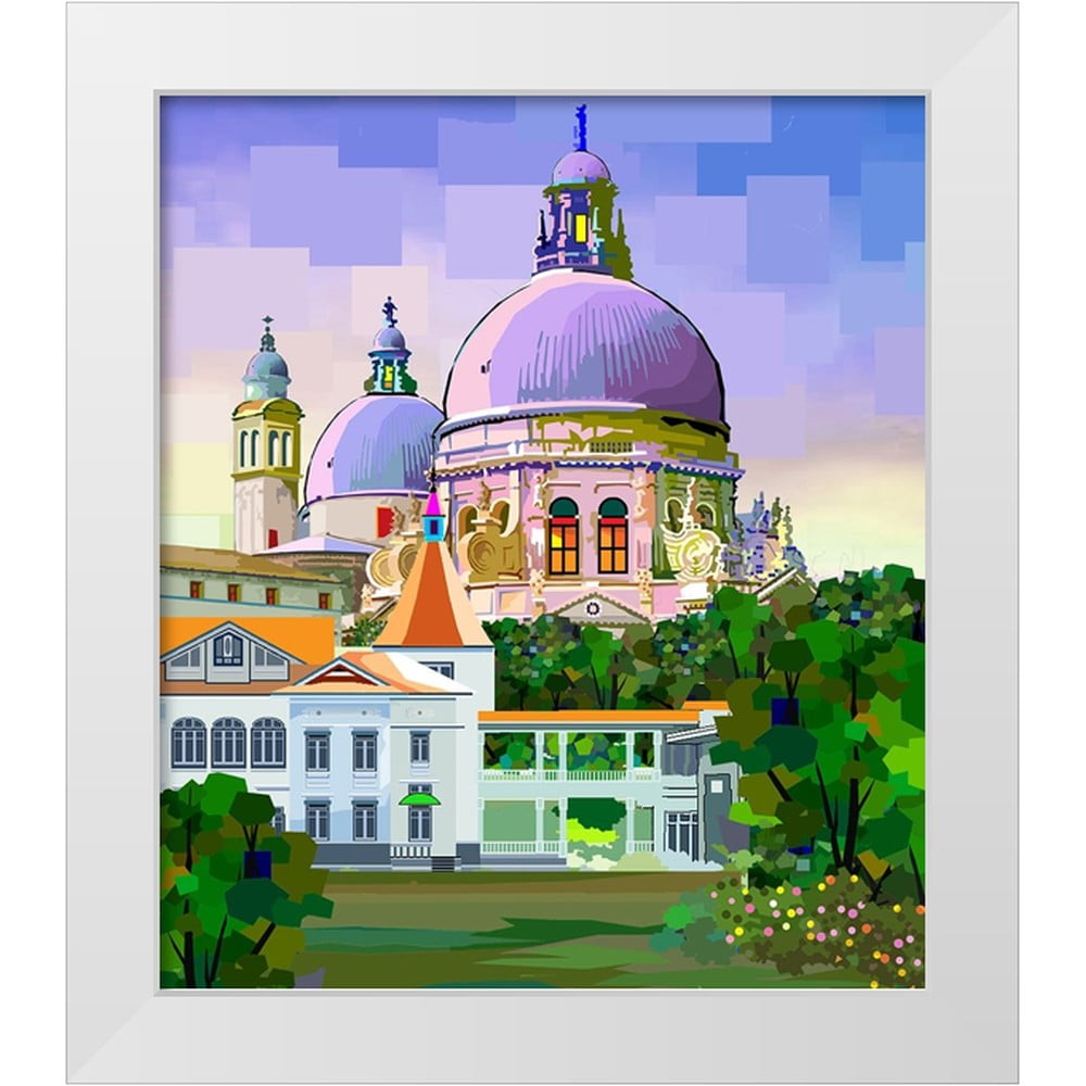 Pansanit, Surapol 12x13 White Modern Wood Framed Museum Art Print Titled - Old Temple - Walmart.com