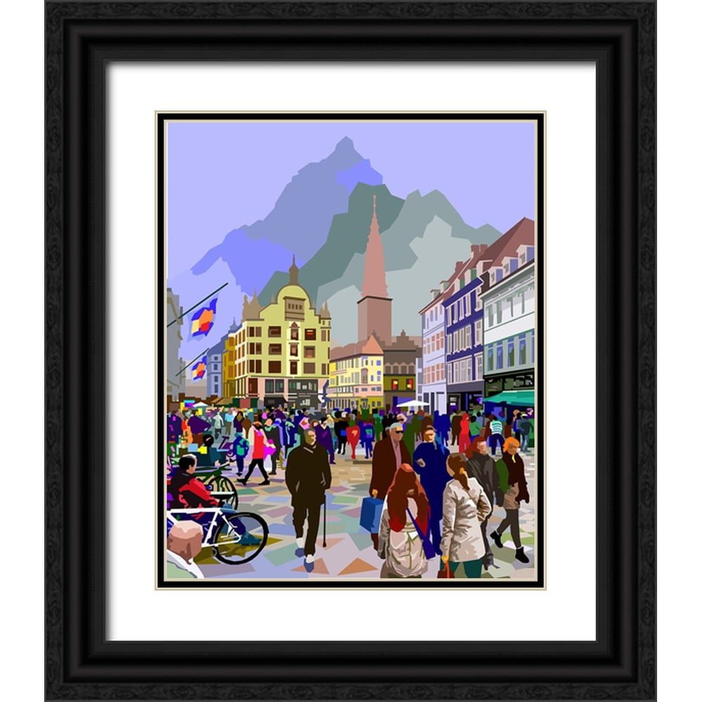 Pansanit, Surapol 12x14 Black Ornate Wood Framed with Double Matting Museum Art Print Titled ...