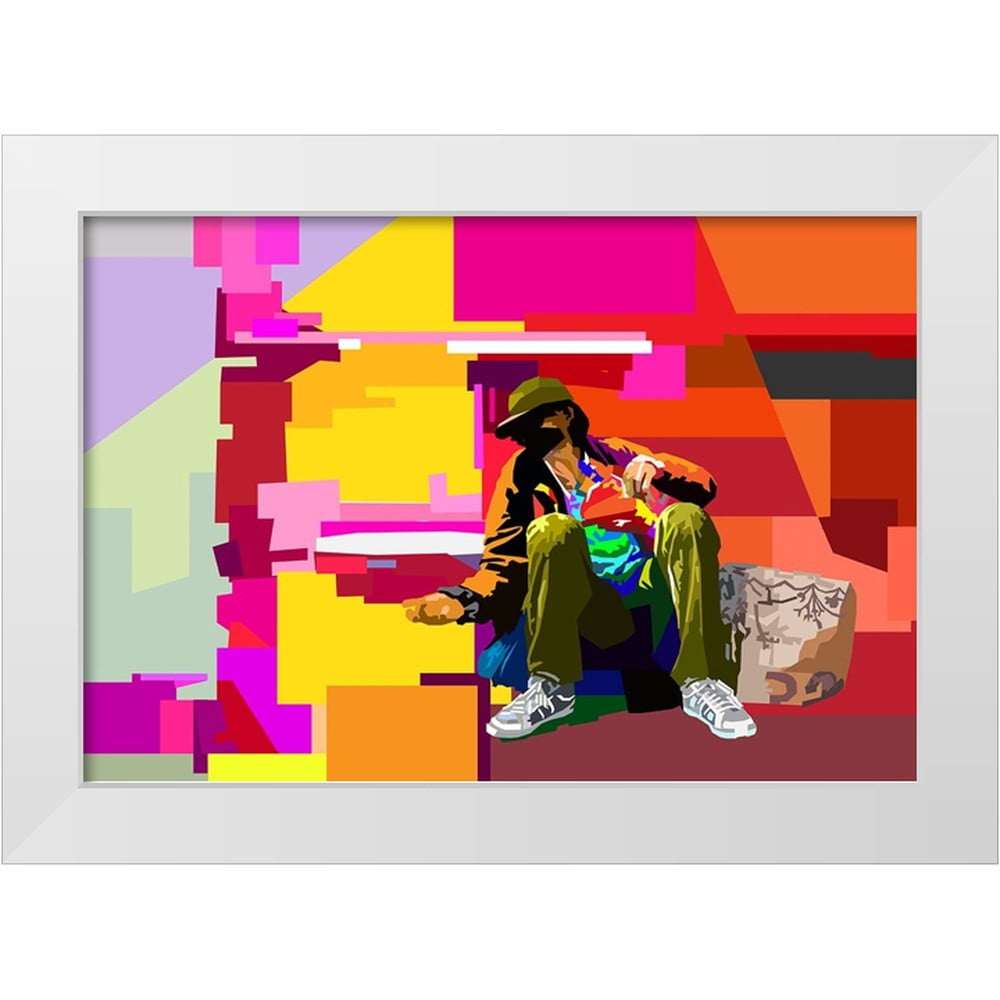 Pansanit, Surapol 14x11 White Modern Wood Framed Museum Art Print Titled - The Homeless ...