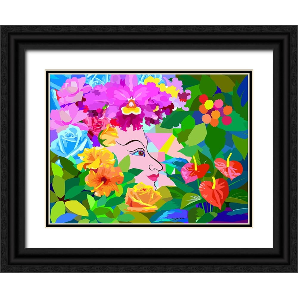 Pansanit, Surapol 14x12 Black Ornate Wood Framed with Double Matting Museum Art Print Titled ...