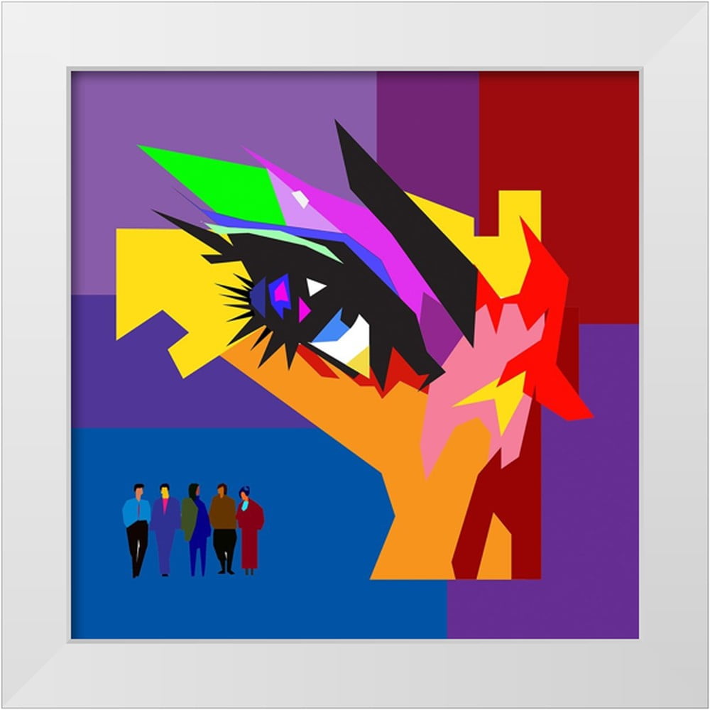 Pansanit, Surapol 15x15 White Modern Wood Framed Museum Art Print Titled - Heavenly Eyes ...