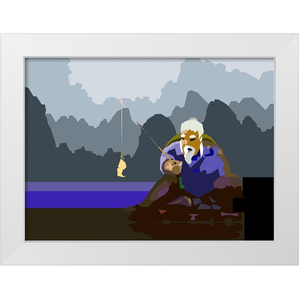 Pansanit, Surapol 18x14 White Modern Wood Framed Museum Art Print Titled - Fishman - Walmart.com
