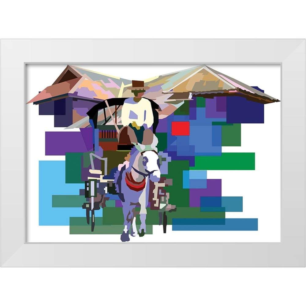 Pansanit, Surapol 18x14 White Modern Wood Framed Museum Art Print Titled - Old City Thailand ...