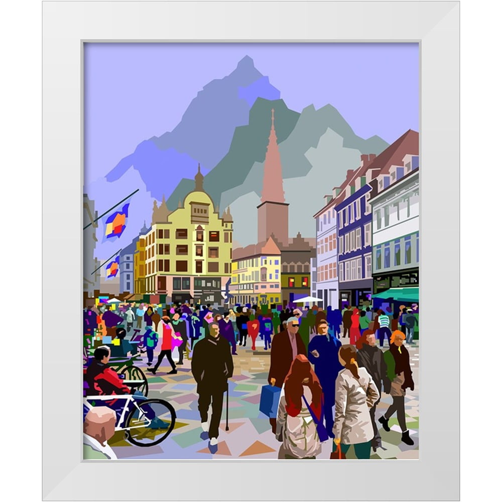 Pansanit, Surapol 20x24 White Modern Wood Framed Museum Art Print Titled - Old Town Travel ...