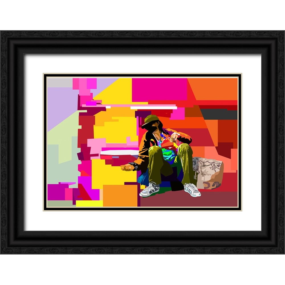 Pansanit, Surapol 24x18 Black Ornate Wood Framed with Double Matting Museum Art Print Titled ...