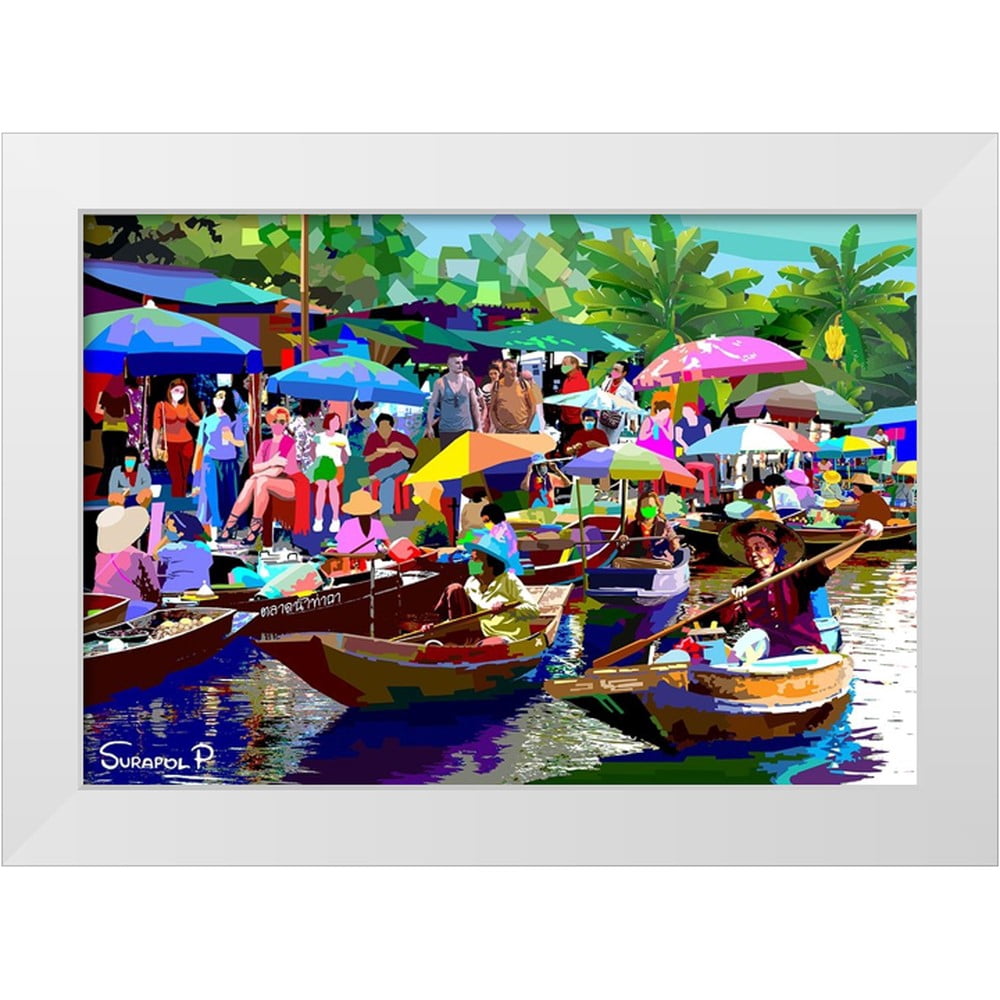 Pansanit, Surapol 24x18 White Modern Wood Framed Museum Art Print Titled - Tour The Floating ...