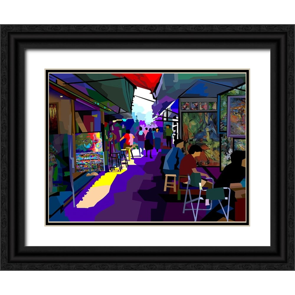 Pansanit, Surapol 24x19 Black Ornate Wood Framed with Double Matting Museum Art Print Titled ...