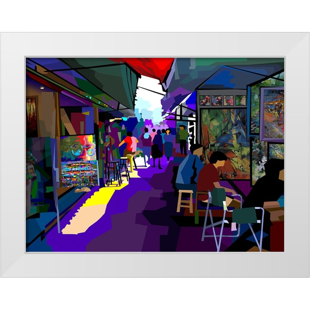 Pansanit, Surapol 24x19 White Modern Wood Framed Museum Art Print Titled - City Corner Art ...
