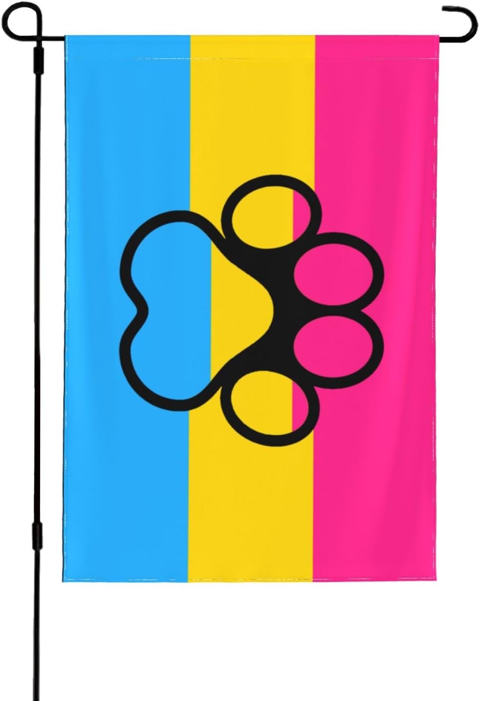 Pansexual Furry Paw pride flag Garden Flag Double Sided Yard Flag ...
