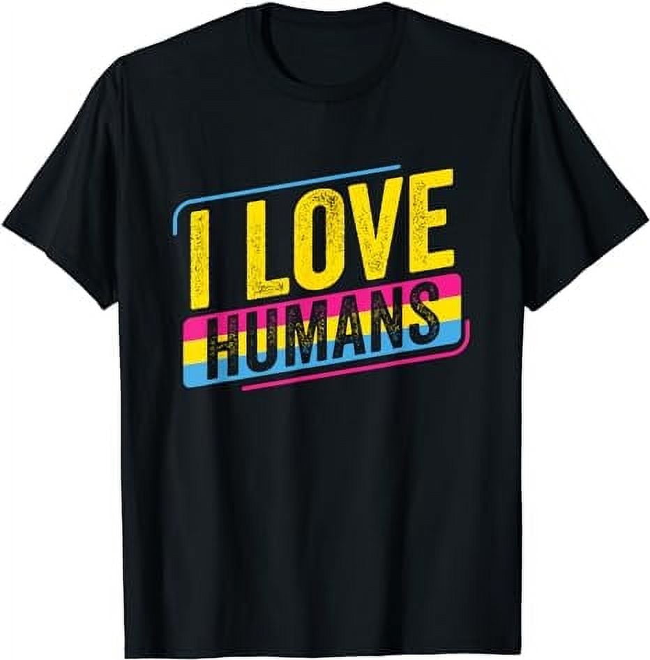 Pansexual I love Humans Pan Pride LGBT T-Shirt - Walmart.com
