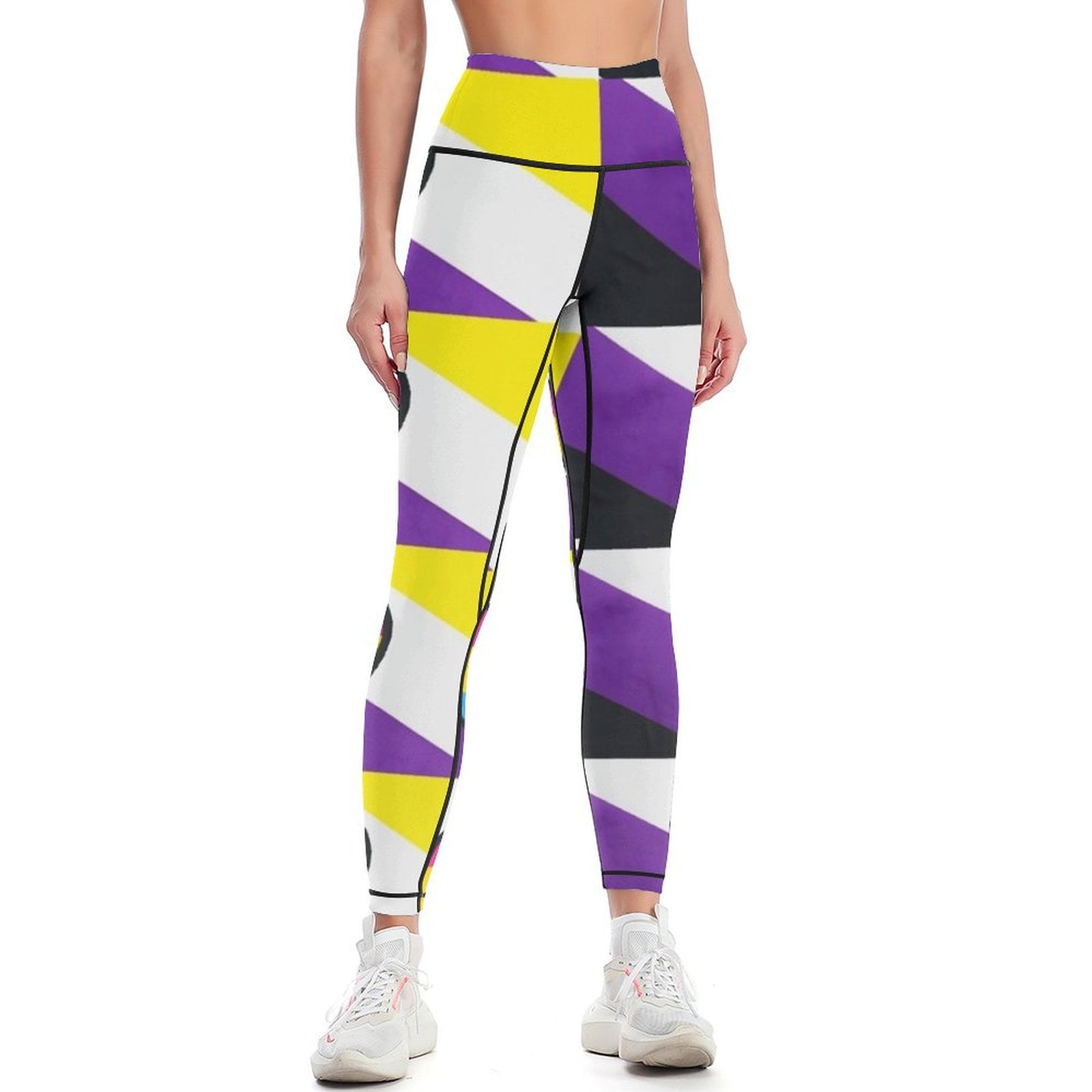 Pansexual Nonbinary Pride Leggings legings for fitness high waist gym ...