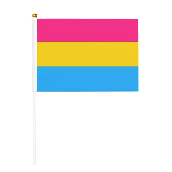 Pansexual Pride Flag Flag Small Mini Hand Held Flags Small Miniature Flags 5.5x8.2 Inch,6 Pack ...