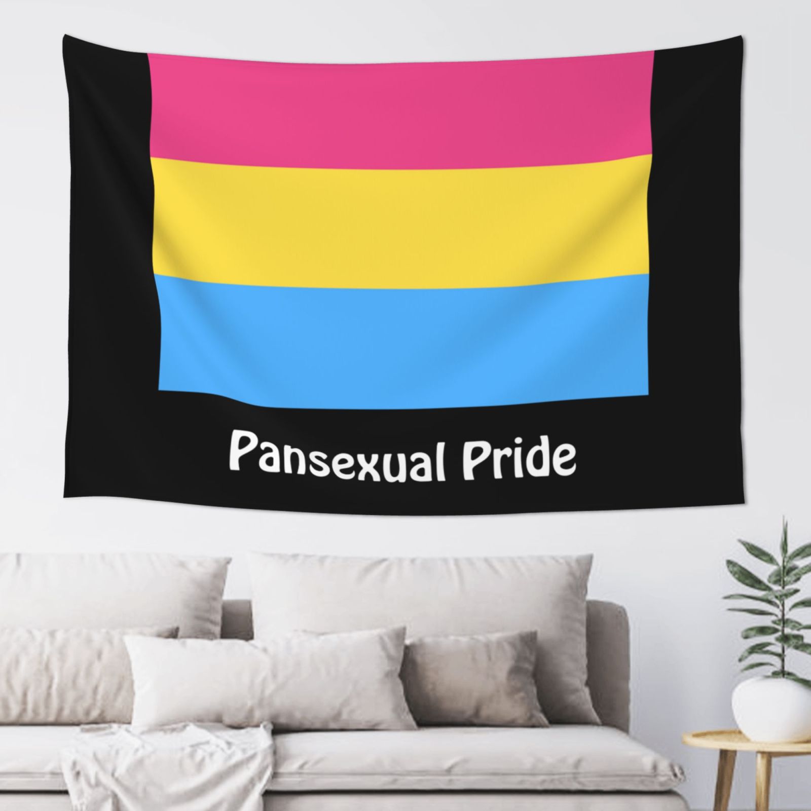 Pansexual Pride Flag Tapestry Banner Backdrop Flag Background ...