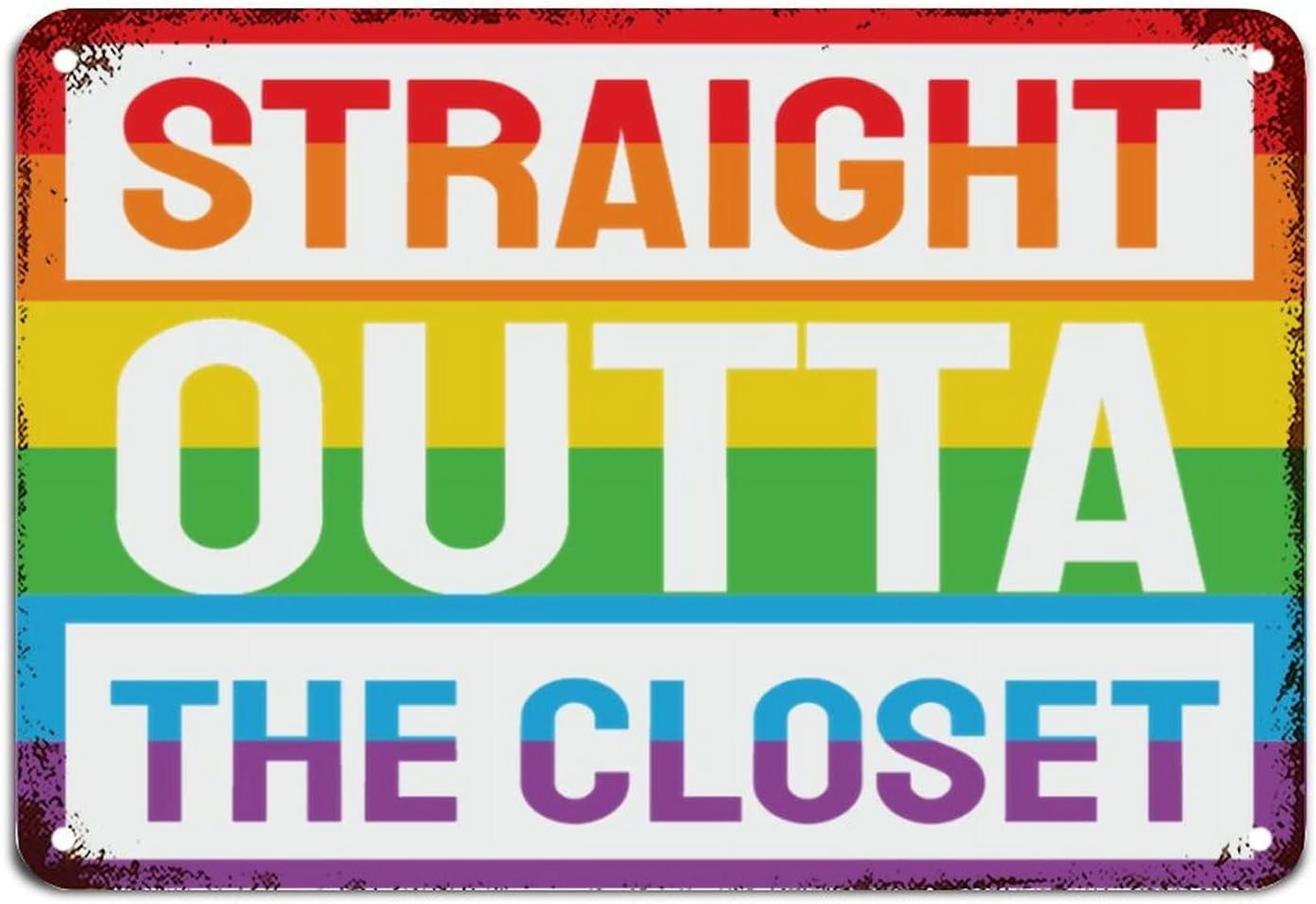Pansexual Transgender LGBTQ Gay Rainbow Metal Tin Sign Leave Directly ...